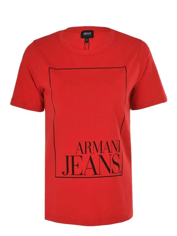 Emporio Armani Logo Printed T-shirt - Red
