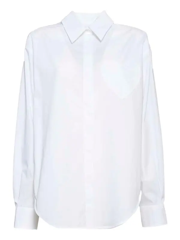 Moschino Heart-patch Long-sleeved Shirt - White