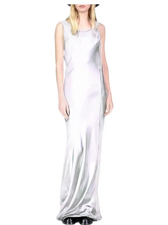 ANN DEMEULEMEESTER Sleeveless Bare-back Maxi Dress - White