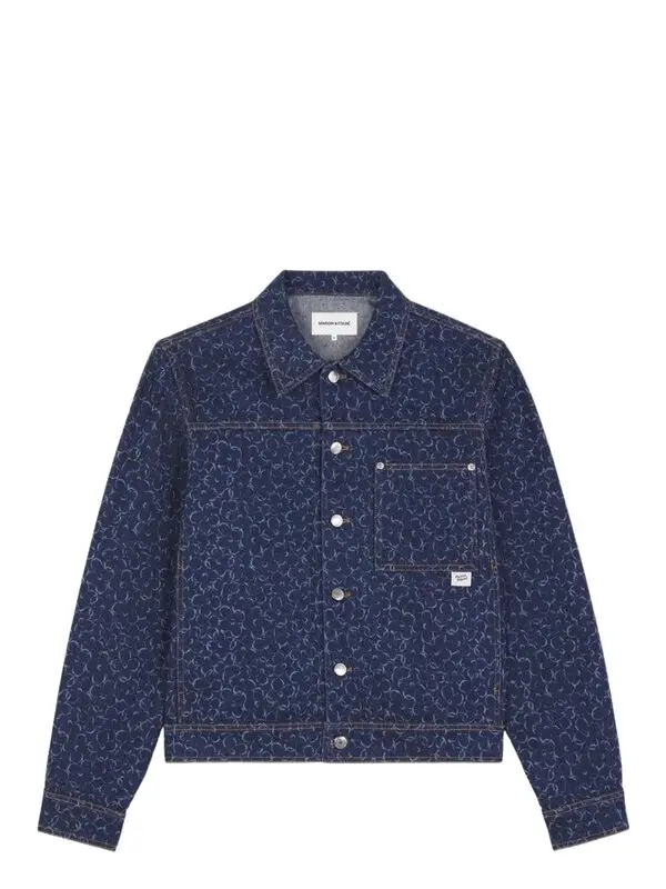 Maison Kitsuné Classic Buttoned Denim Jacket - Blue