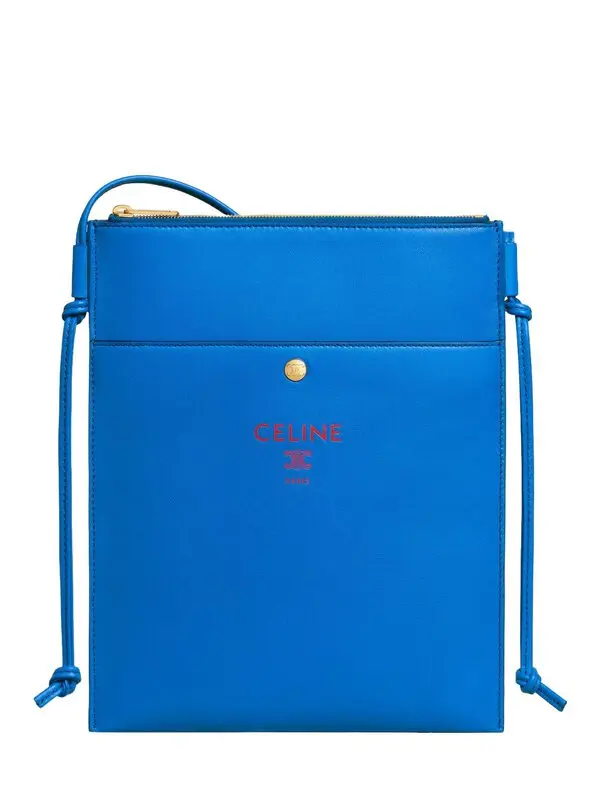 Celine Sharp Pouch In Smooth Lambskin - Blue