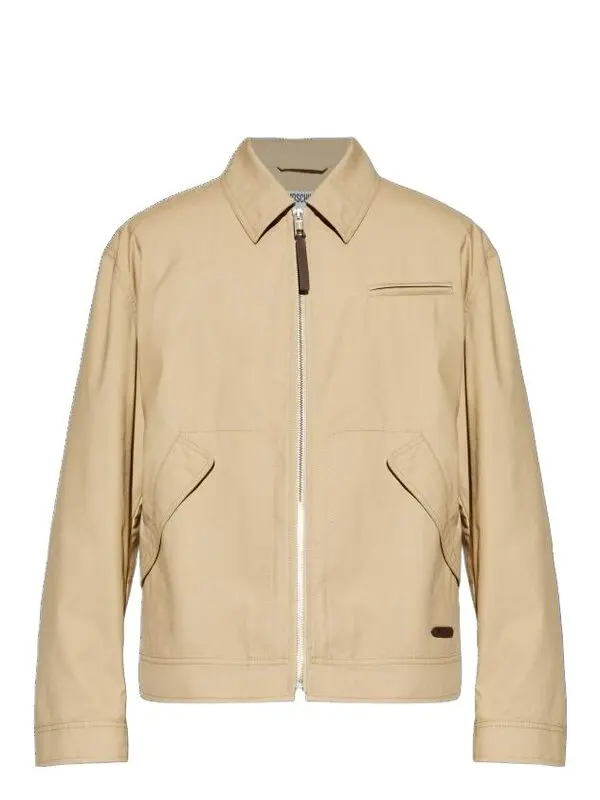 Moschino Zip-up Jacket With Flap Pockets - Nude