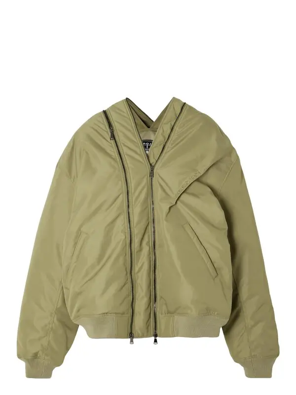 Y/project Double-zip Asymmetric Bomber Jacket - Green