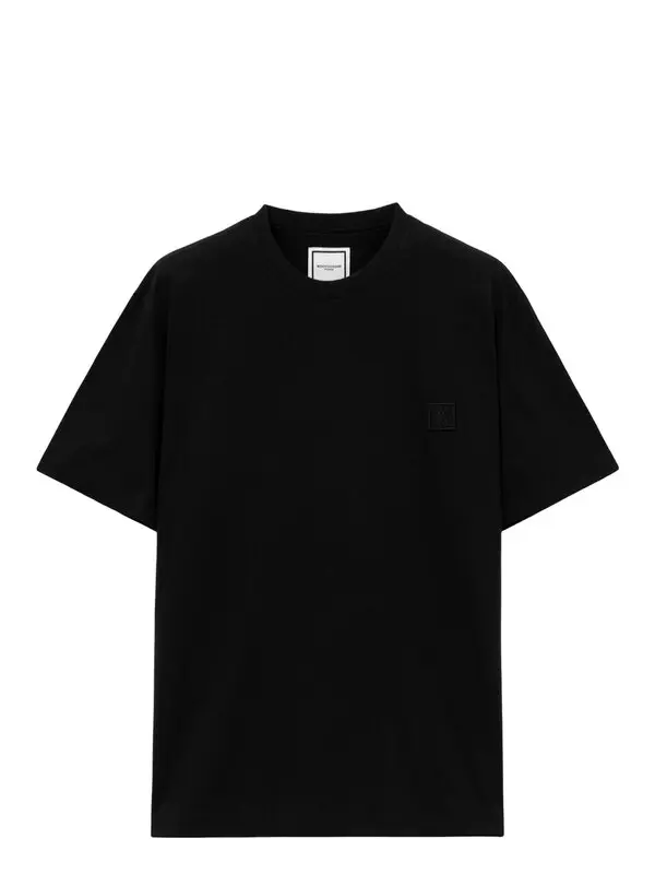 WOOYOUNGMI Logo Patch Floral T-shirt - Black
