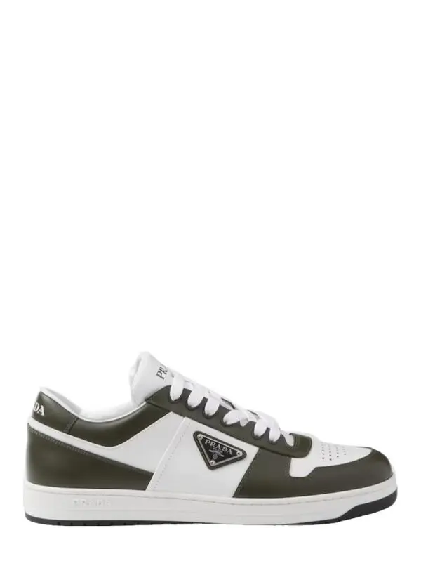 Prada Downtown Leather Sneakers - White