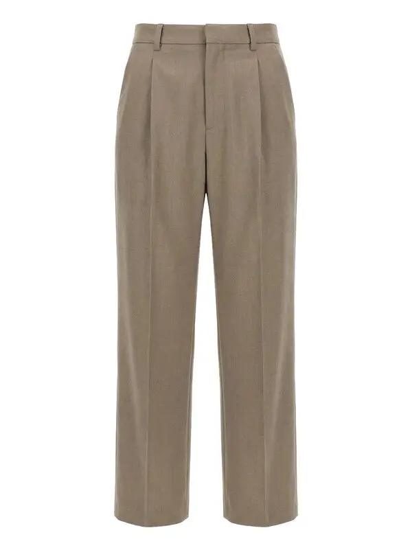 Gucci Wool Mouliné Tailored Trousers - Grey