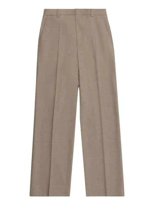 Gucci Wool Mouliné Trousers - Grey
