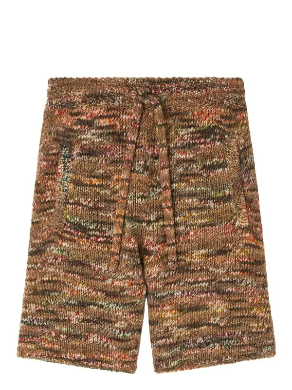 Alanui Grunge Beat Knitted Shorts - Dark Dust-multicolor