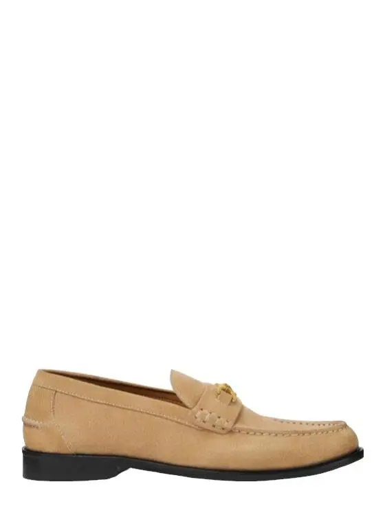 Versace Suede Loafers With Medusa '95 Hardware - Beige