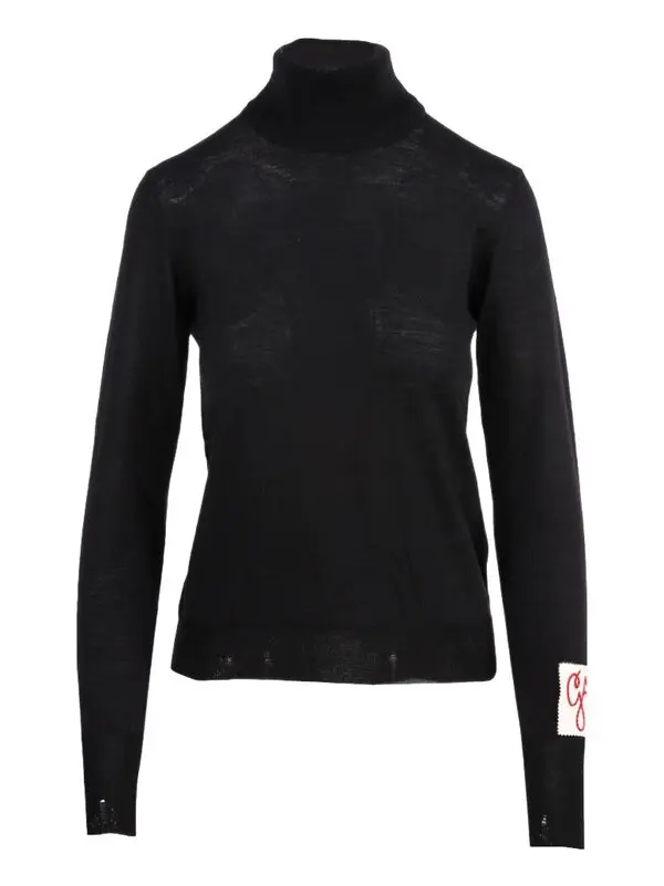 GOLDEN GOOSE Turtleneck Sweater With Star Detail - Black
