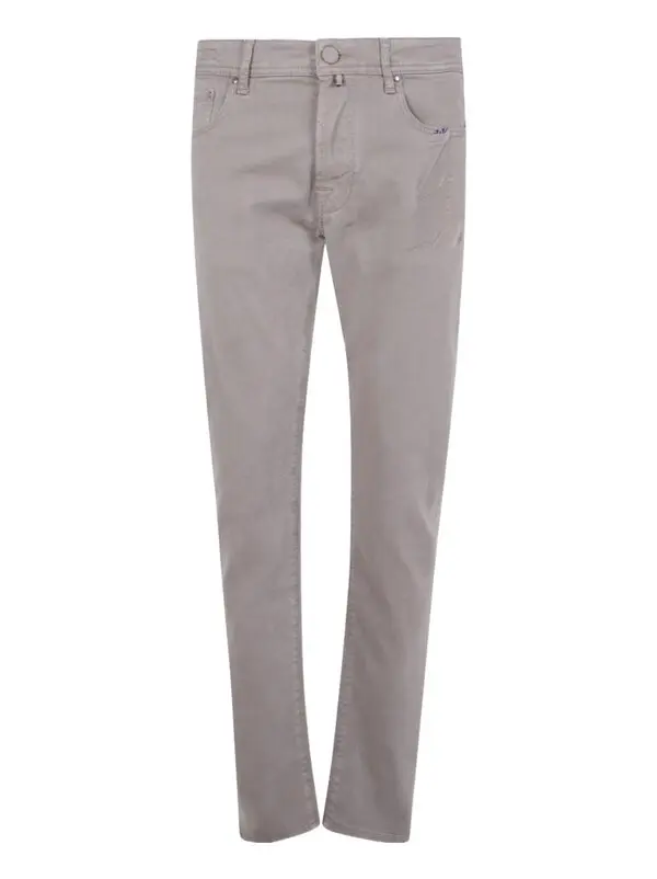 Jacob Cohen Embroidered Pocket Trousers - Gray
