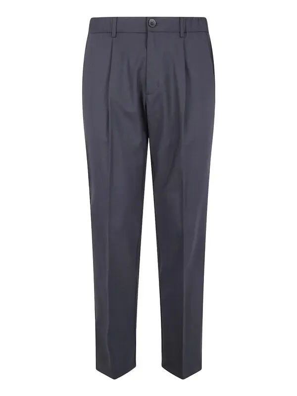 Herno Pleated-front Straight-leg Trousers - Black