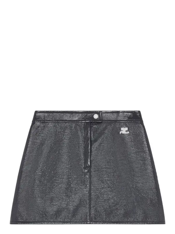 COURREGES Courrèges Vinyl Mini Skirt - Black