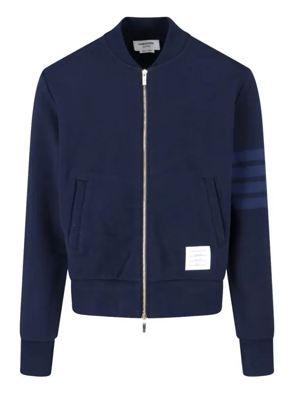 Thom Browne Four-stripe Bomber Jacket - Navy Blue