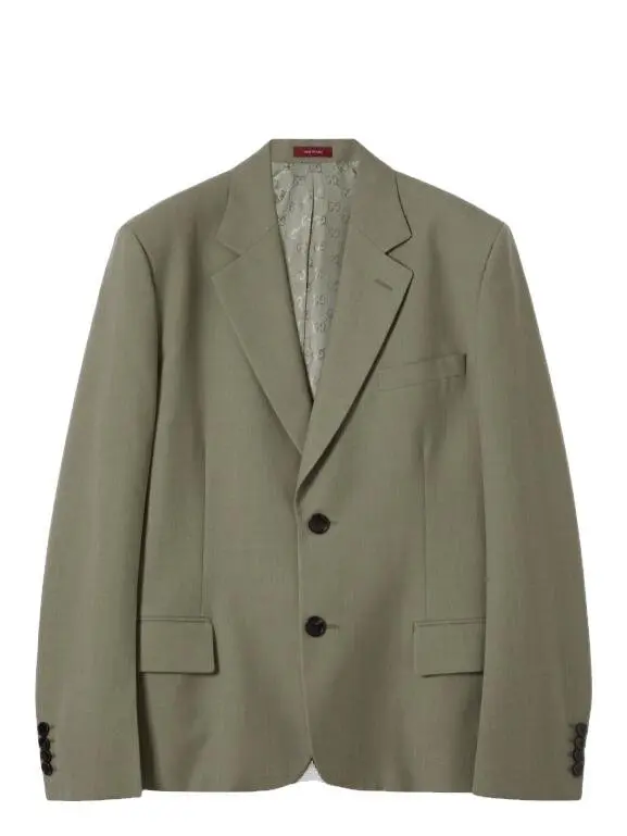 Gucci Single-breasted Dry Wool Jacket - Grey