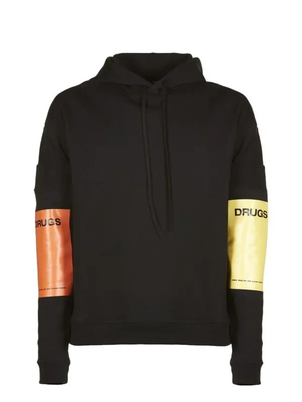 Raf Simons Logo Hooded Sweater - Black