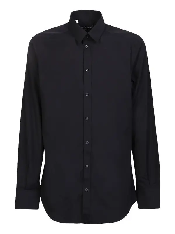 Dolce & Gabbana Dolce Gabbana Long Sleeved Buttoned Shirt - Black
