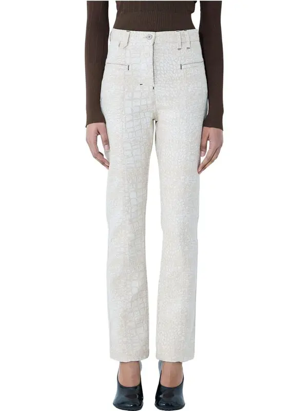 Jacquemus Le De-nîmes Norma Mid Rise Jeans - Beige