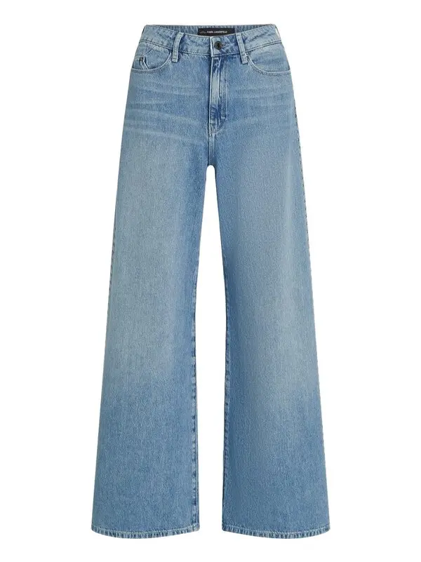 Karl Lagerfeld Studded Signature Jeans - Light Blue
