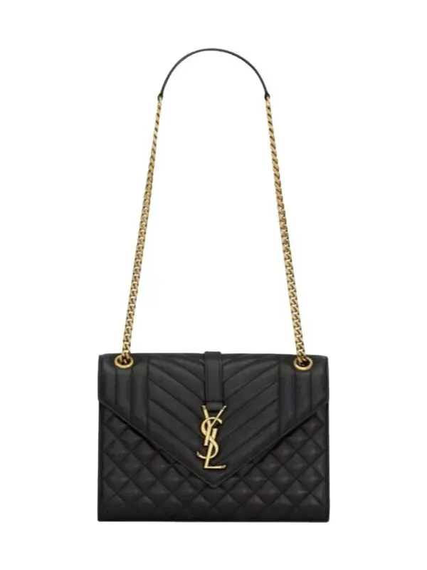 Saint Laurent Envelope Medium Shoulder Bag - Black