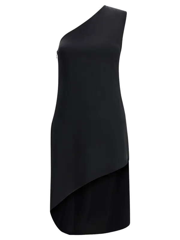 COURREGES Asymmetrical One-shoulder Dress - Black