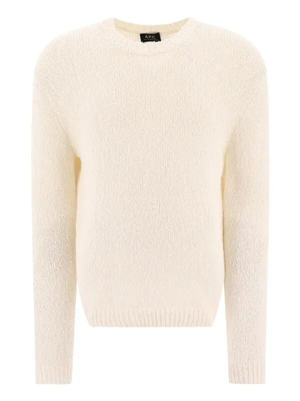 A.p.c. Gaston Long-sleeved Crewneck Sweater - White