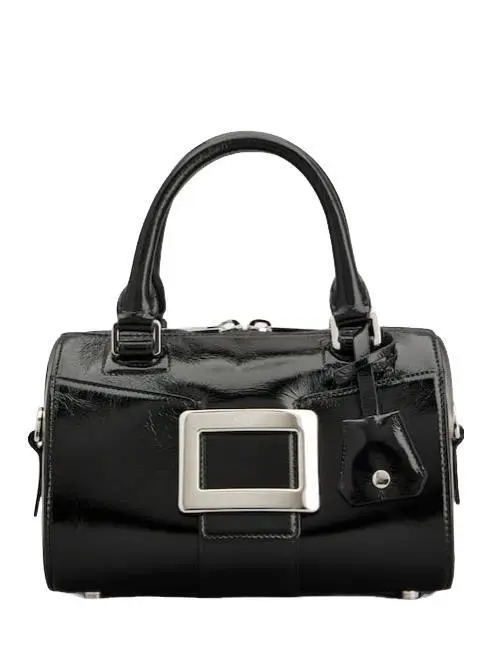 ROGER VIVIER Belle Vivier Mini Bowling Bag - Black