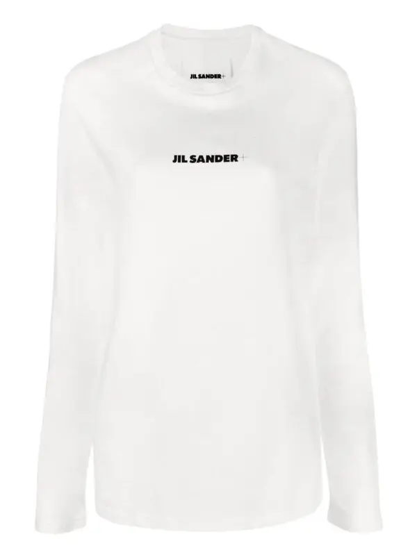 JIL SANDER Logo Printed Crewneck Long Sleeve Sweatshirt - No