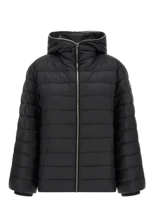 Moncler Zip-up Hooded Down Jacket - Black