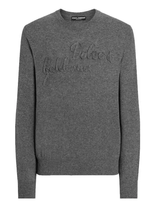 Dolce & Gabbana Logo Detail Crew Neck Sweater - Black