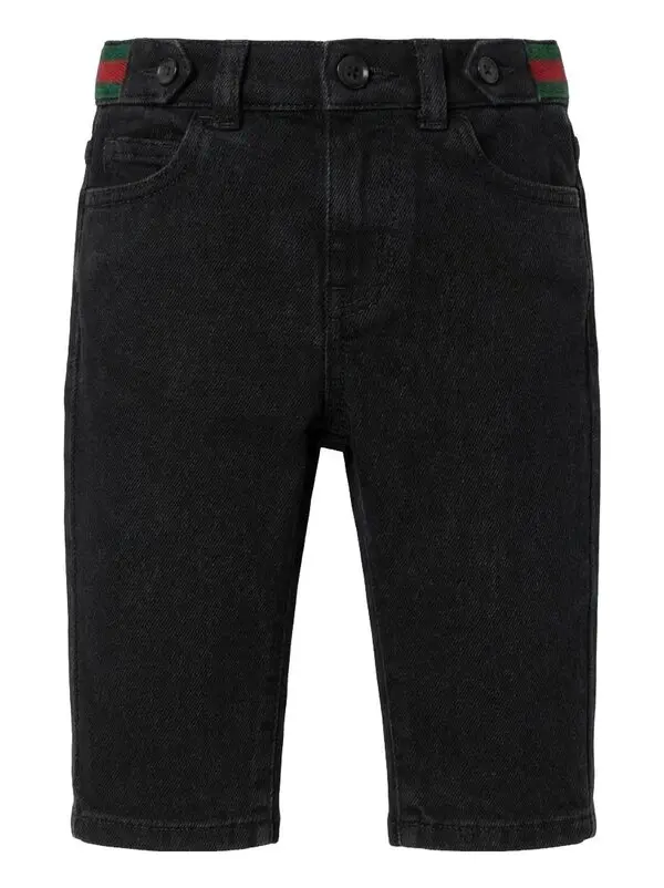 Gucci Web Detail Jeans - Black