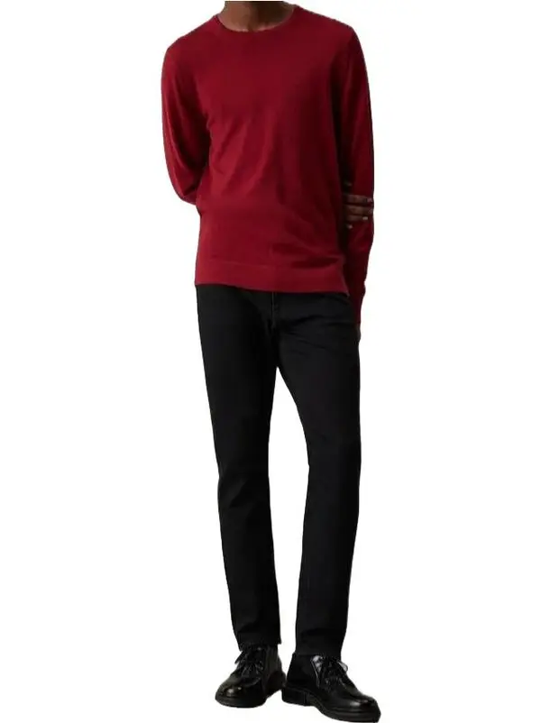 Calvin Klein Merino Wool Crew Neck Sweater - Black