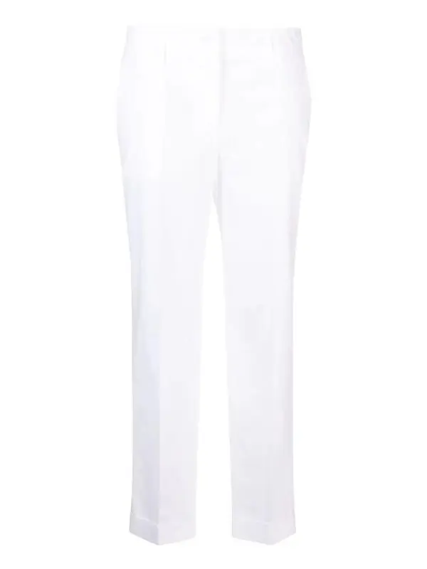 P.a.r.o.s.h High-waisted Cotton Tailored Trousers - White