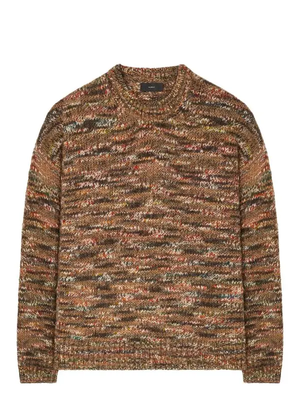 Alanui Grunge Beat Speckled Crew-neck Sweater - Dark Dust-multicolor