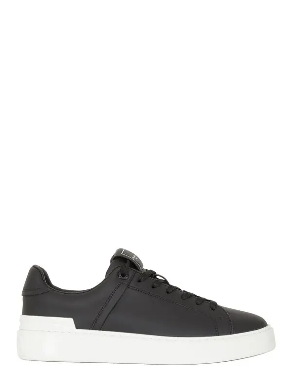 Balmain B-court Calfskin Sneakers - Black