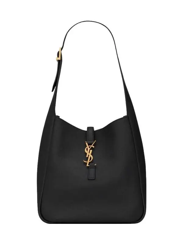 Saint Laurent Le 5 À 7 Logo Plaque Shoulder Bag - Black