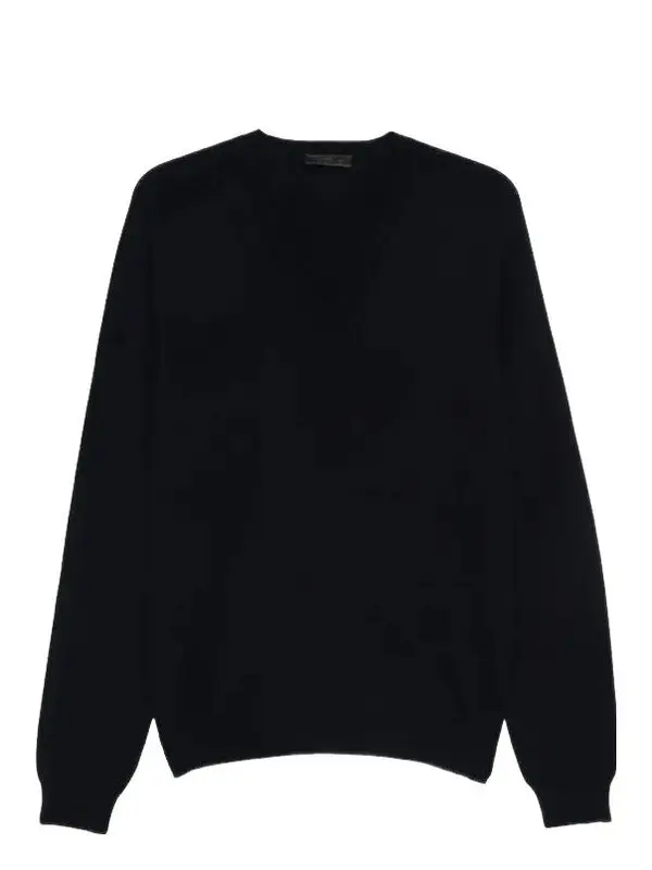 Prada Long-sleeve V-neck Jumper - Blue