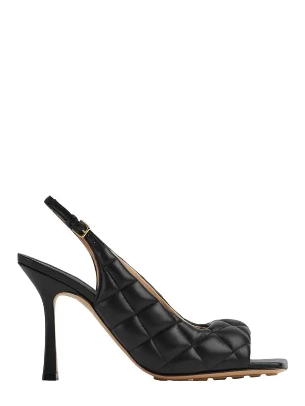 Bottega Veneta Quilted Slingback Sandals - Black