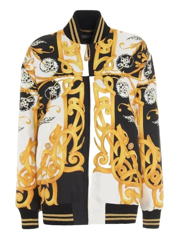 Versace Acanthus Print Bomber Jacket - Multicolor
