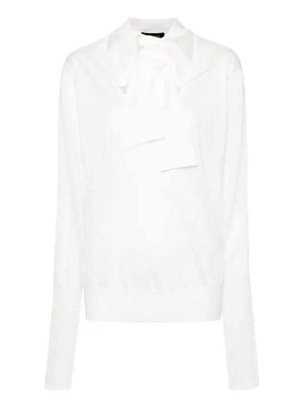 Fabiana Filippi V-neck Jumper With Tie Detail - White