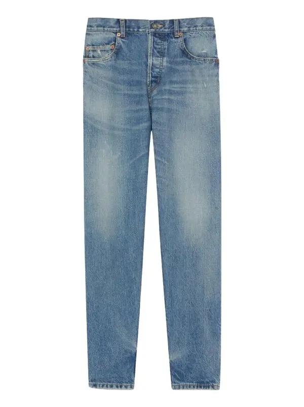 Saint Laurent Vanessa High Waist Jeans - Blue
