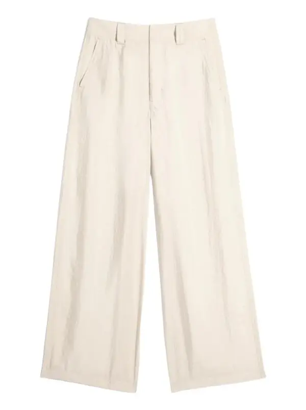 LEMAIRE Straight Leg Trousers - Oat Milk