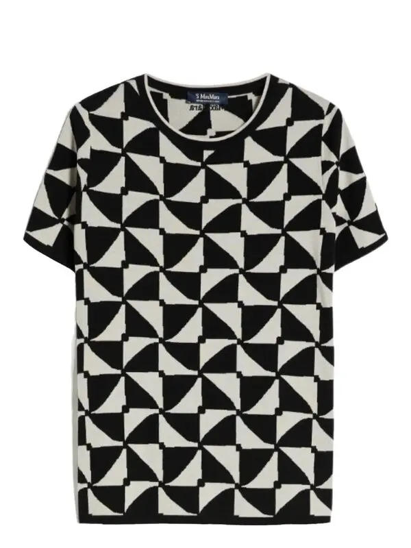 Max Mara Jacquard Yarn T-shirt - Black