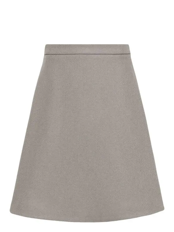 Ami Knitted Midi Skirt - Taupe