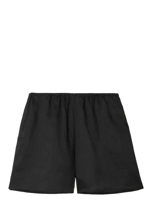 TOTEME Elasticated-waistband Shorts - Black