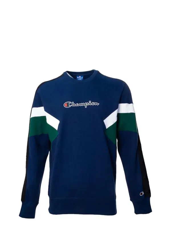 Champion Logo Embroidered Hoodie - Blue
