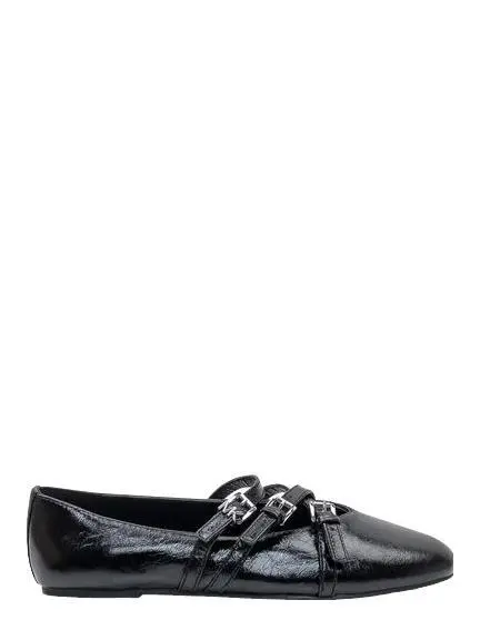 Michael Kors Buckled Slip-on Flat - Black