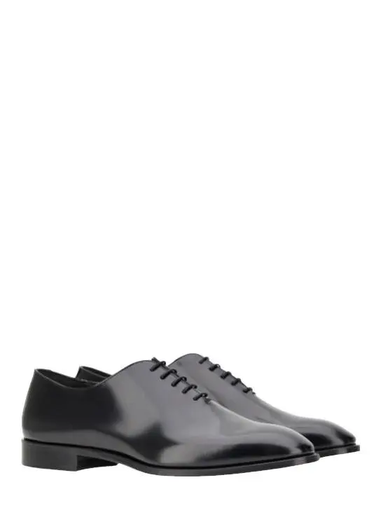 Canali Patent-finish Leather Oxford Shoes - Black