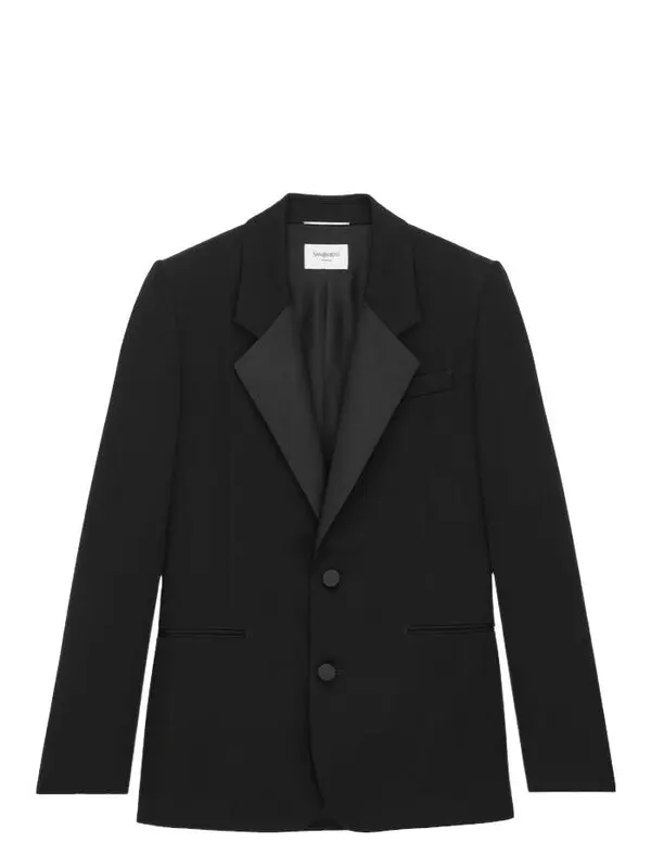 Saint Laurent Single-breasted Tuxedo Jacket - Black