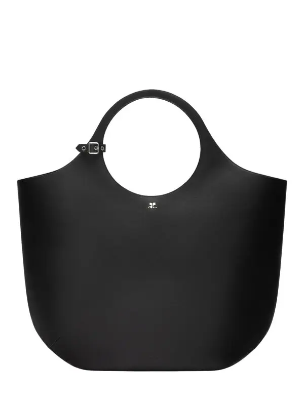 COURREGES Large Holy Leather Bag - Black
